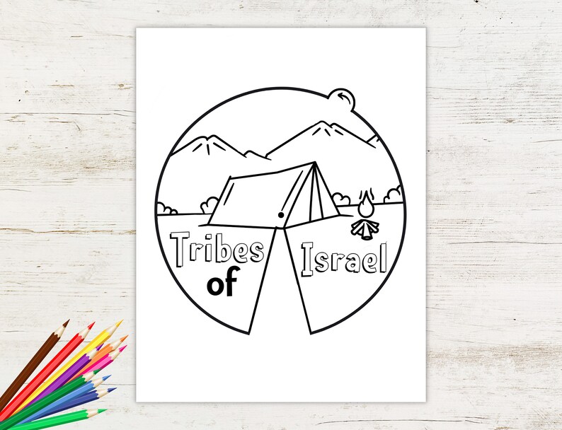 12 Tribes of Israel Coloring Wheel Bible Story Wheel Printable Bible ...