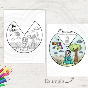 The Story of Job Coloring Wheel | Bible Story Activity for Kids ...