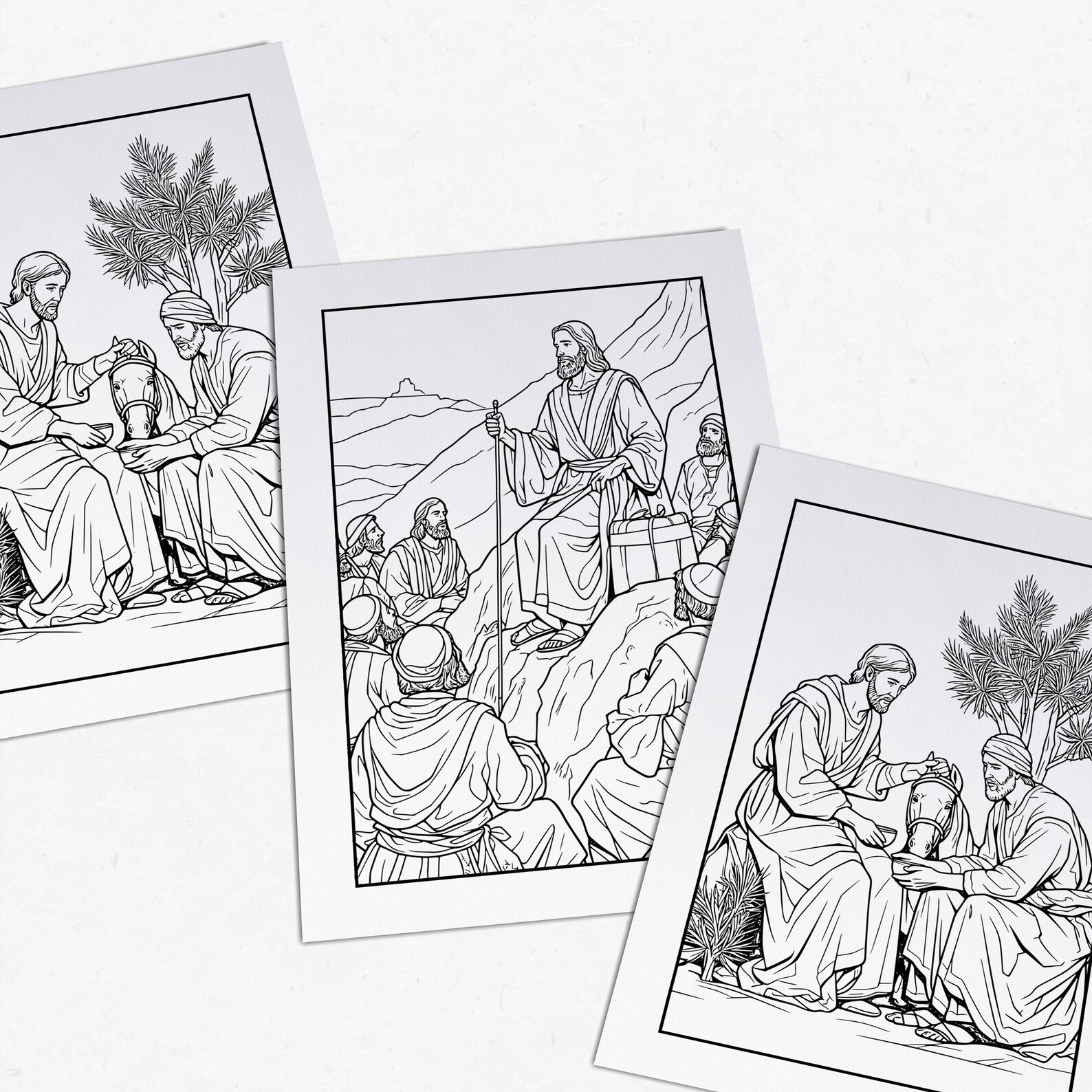 100 Bible Coloring Pages / Bible Coloring Book / Christian Coloring ...