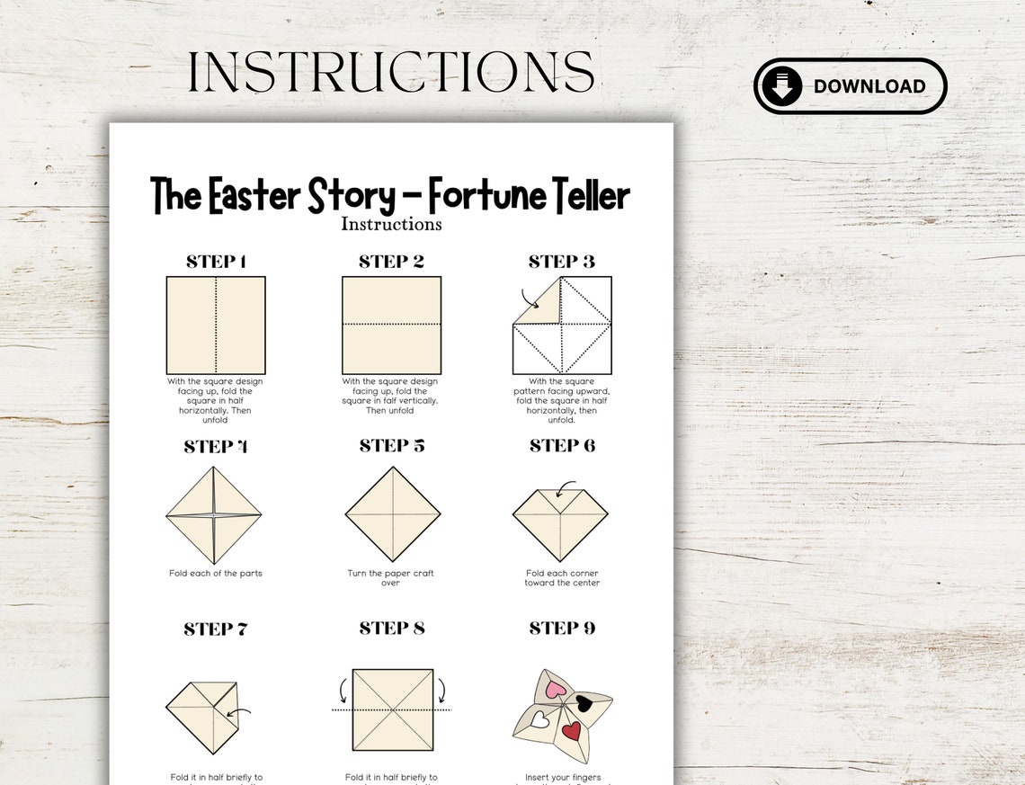 Easter Story Paper Fortune Teller Cootie Catcher Sunday School Craft ...