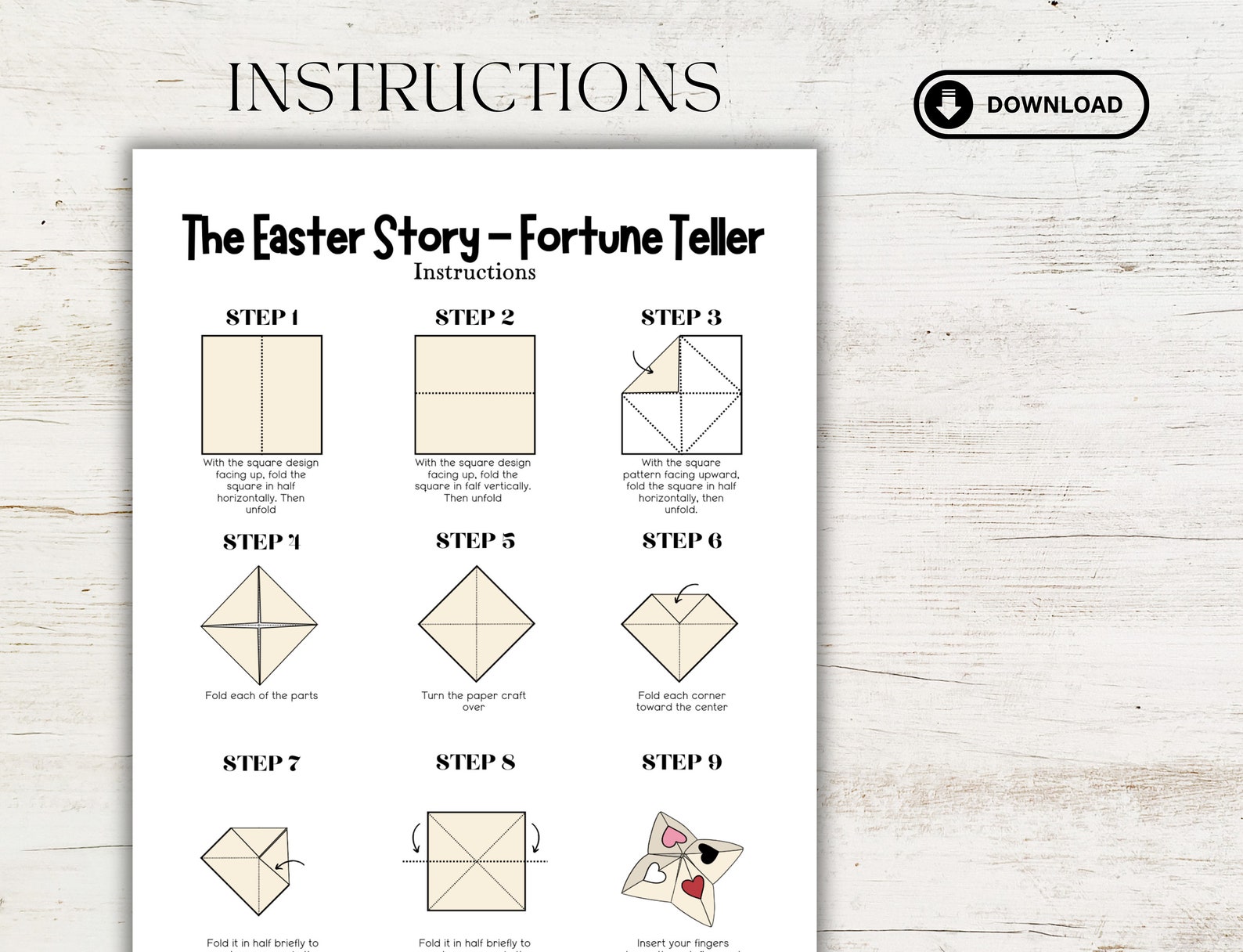 Easter Story | Paper Fortune Teller | Cootie Catcher | Sunday School ...