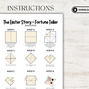 Easter Story | Paper Fortune Teller | Cootie Catcher | Sunday School ...