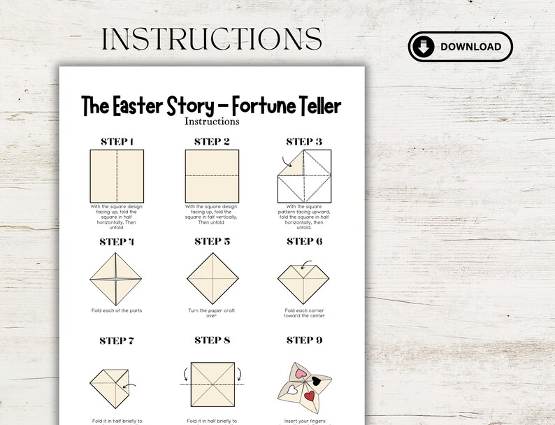 Easter Story Paper Fortune Teller Cootie Catcher Sunday School Craft ...