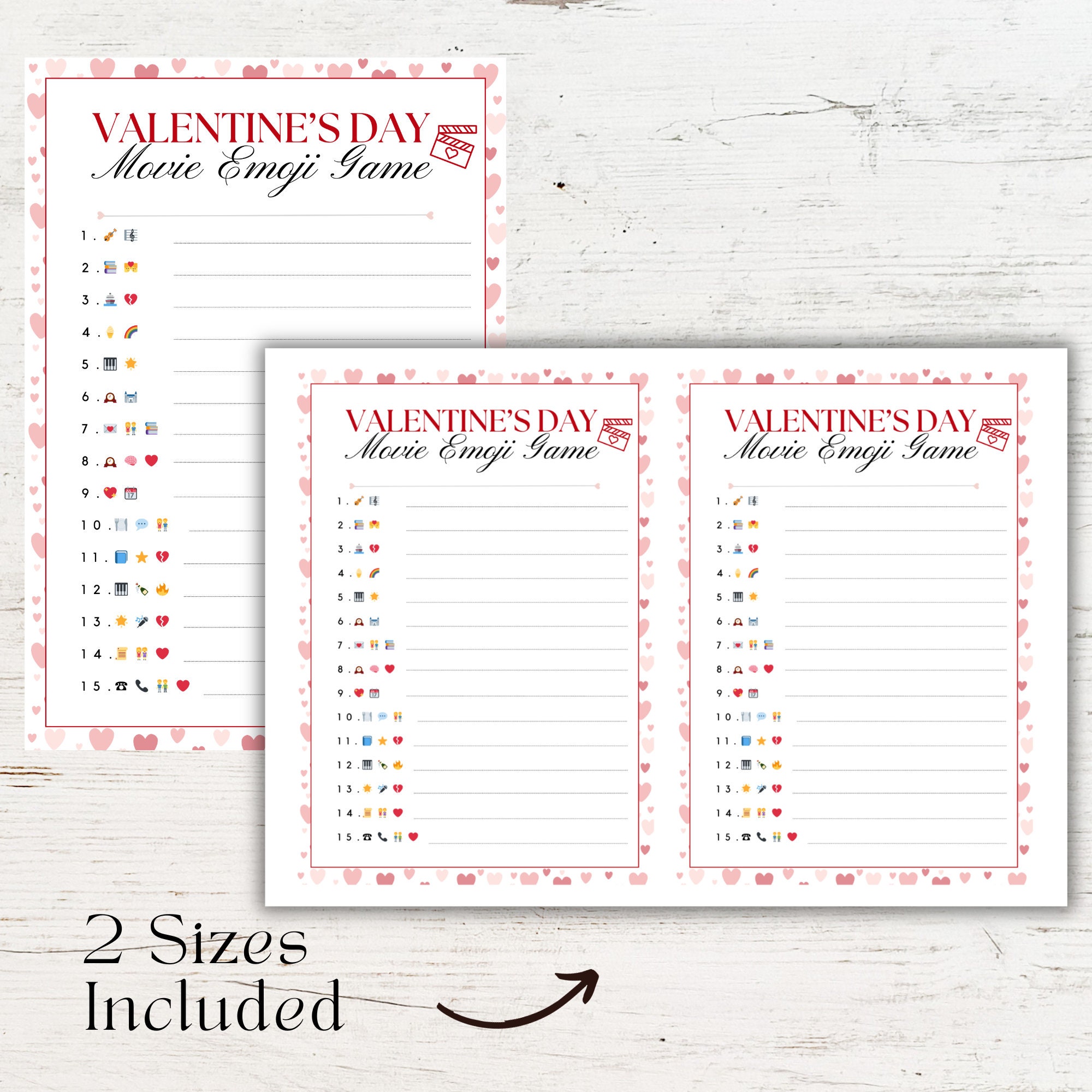 Valentines Day Movie Emoji Game Valentines Day Party Game Valentines ...