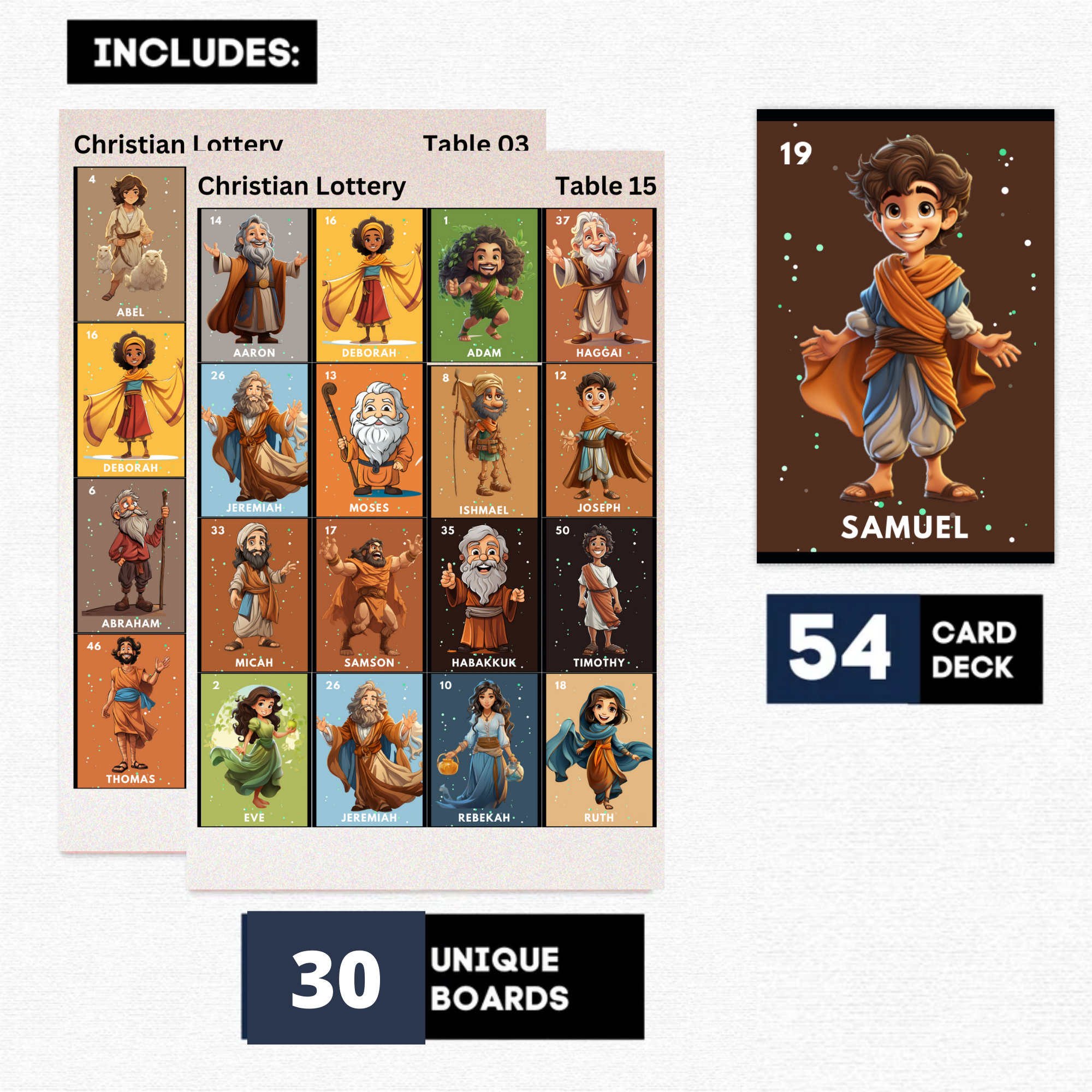 Christian Bible Lottery Game Bingo Bible Bible Edition Game Bible ...