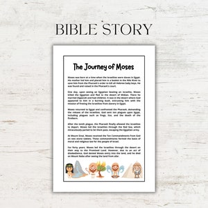 The Journey of Moses Activity Pages for Kids, Printable Kids Bible ...