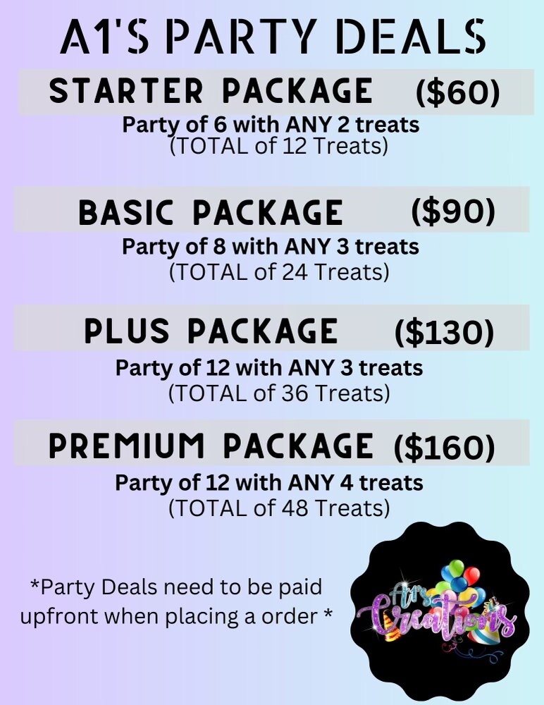 Party Favors Package, Bundle Deals , Customized Treats - Etsy