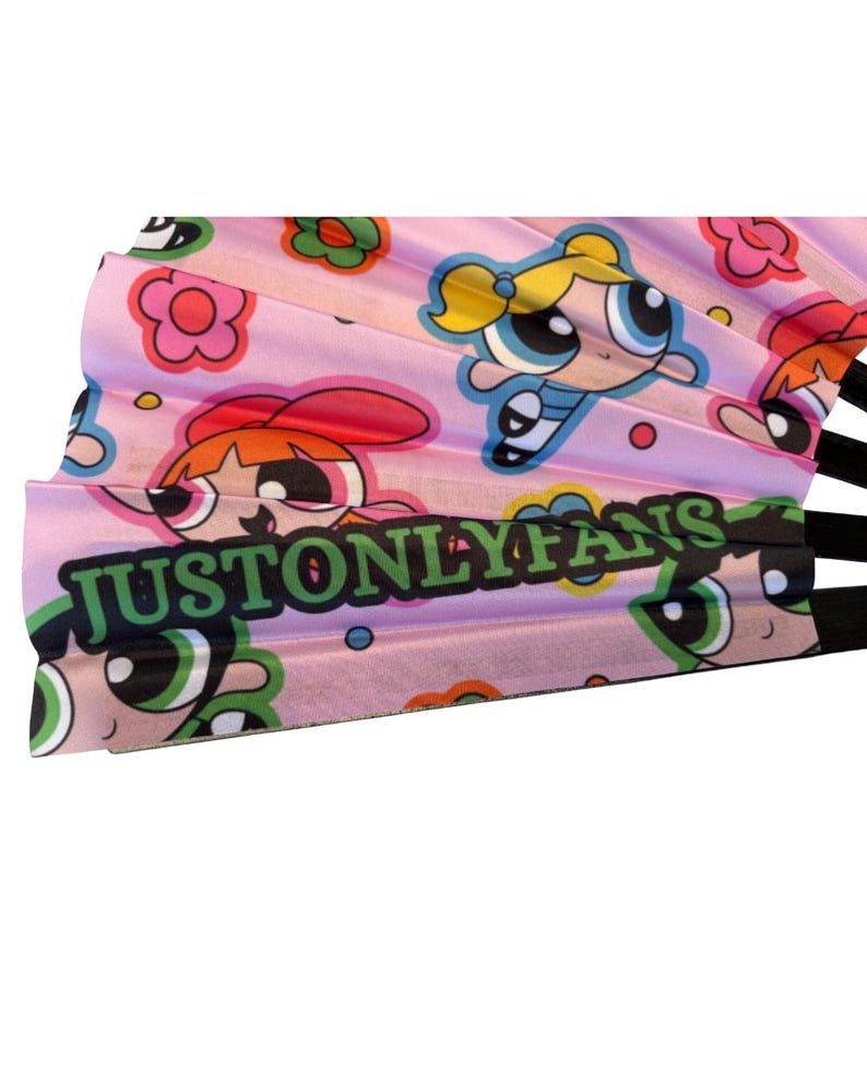 Powerpuff Girls Rave Hand Fan | Hand Fans | Festival/events |bamboo ...