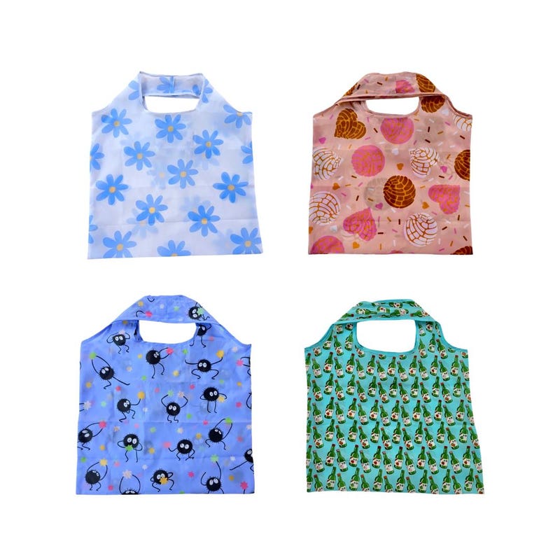 Reusable Foldable Nylon Shopping Bags - Etsy