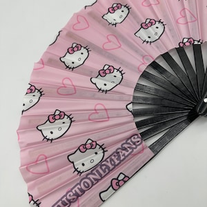 Hello Kitty Hand Designed Rave Fans | Hand Fans | Festival/events ...