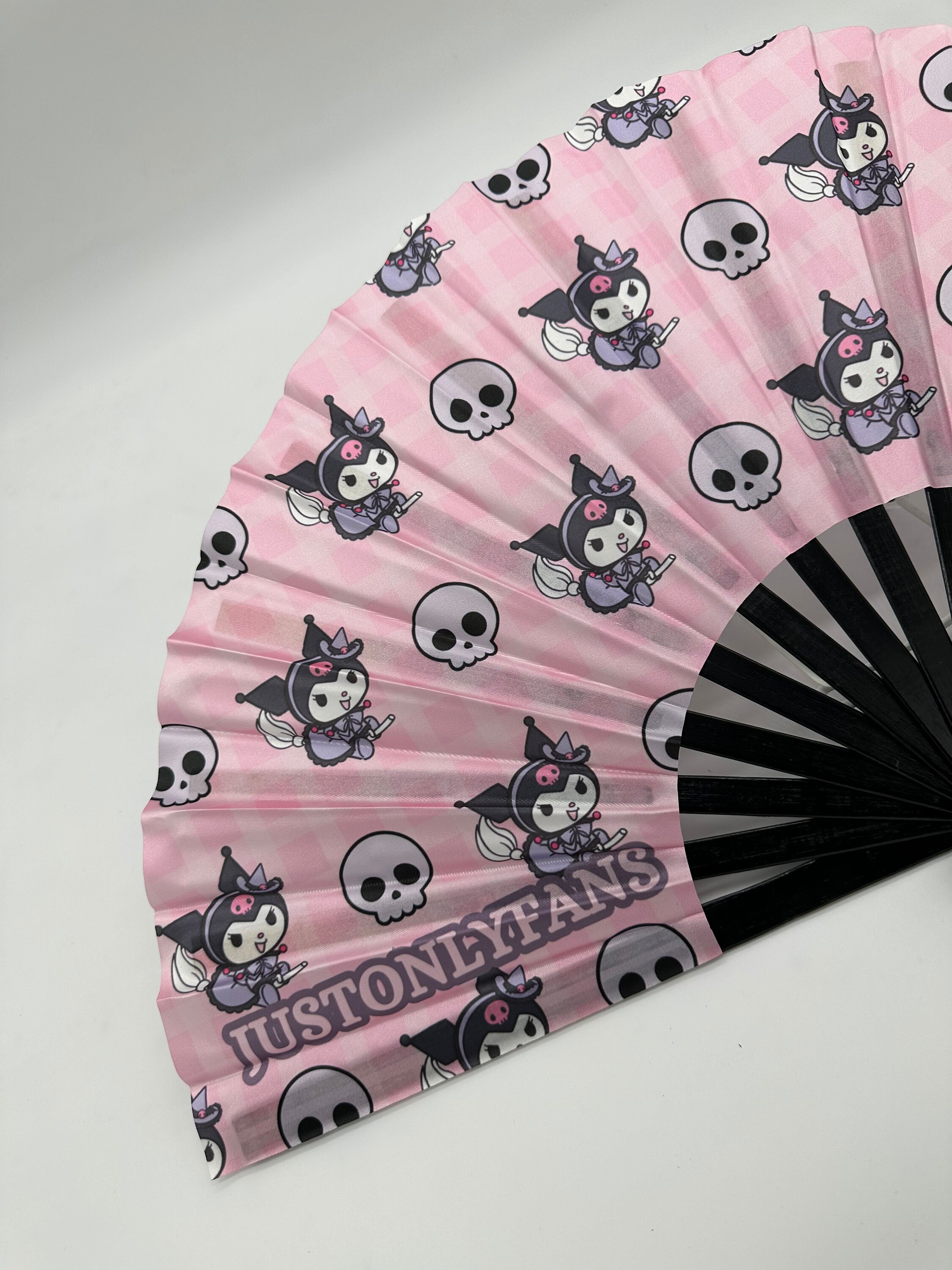 Kuromi Hand Designed Rave Fans | Hand Fans | Festival/events | Sanrio Hand Fans | Bamboo - Rave ...