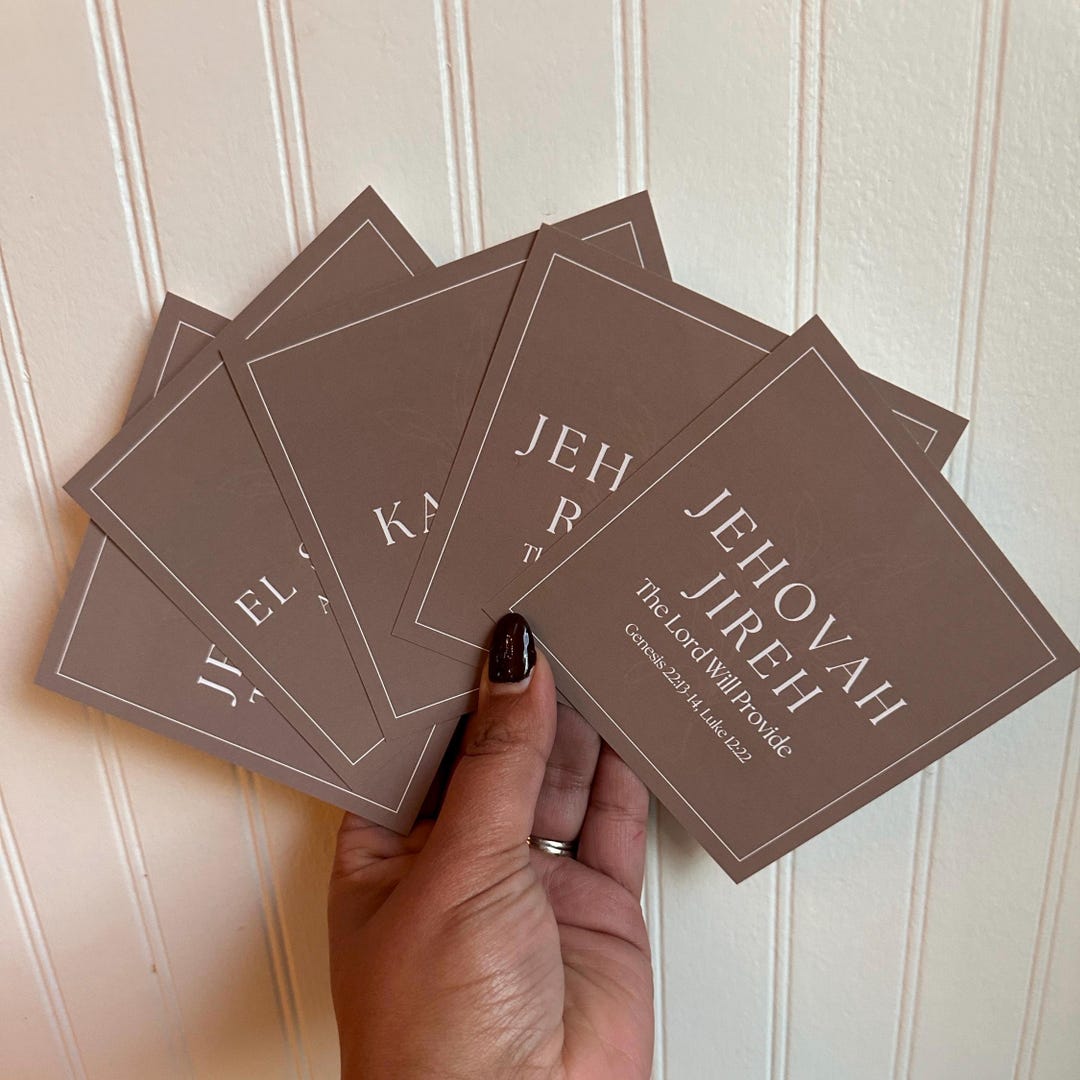 Names of God, Card Set (stands INCLUDED) - Etsy
