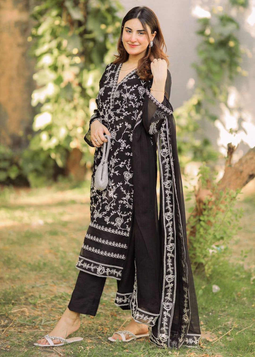 Designer Black Heavy Kurtis for Women Indian Salwar Kameez Wedding ...