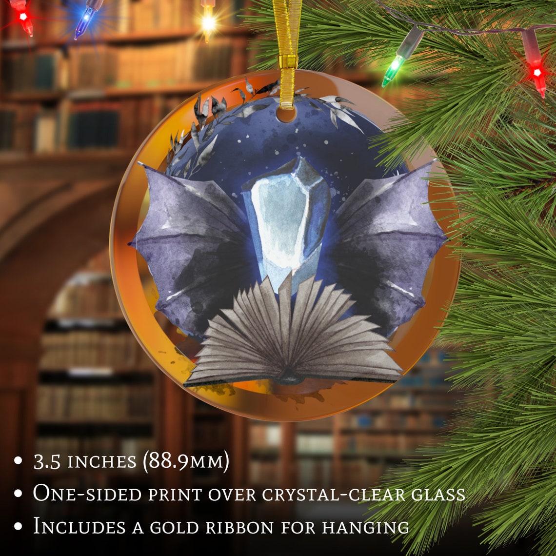 ACOTAR Bat Boy Azriel in Velaris Glass Christmas Ornament - Etsy