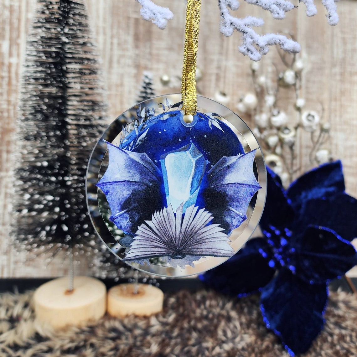 ACOTAR Bat Boy Azriel in Velaris Glass Christmas Ornament - Etsy