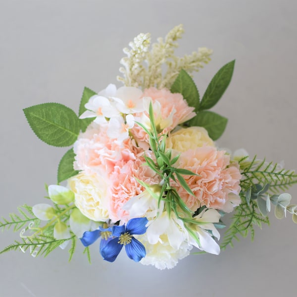 Carnation and Snowdrop Bouquet - Etsy