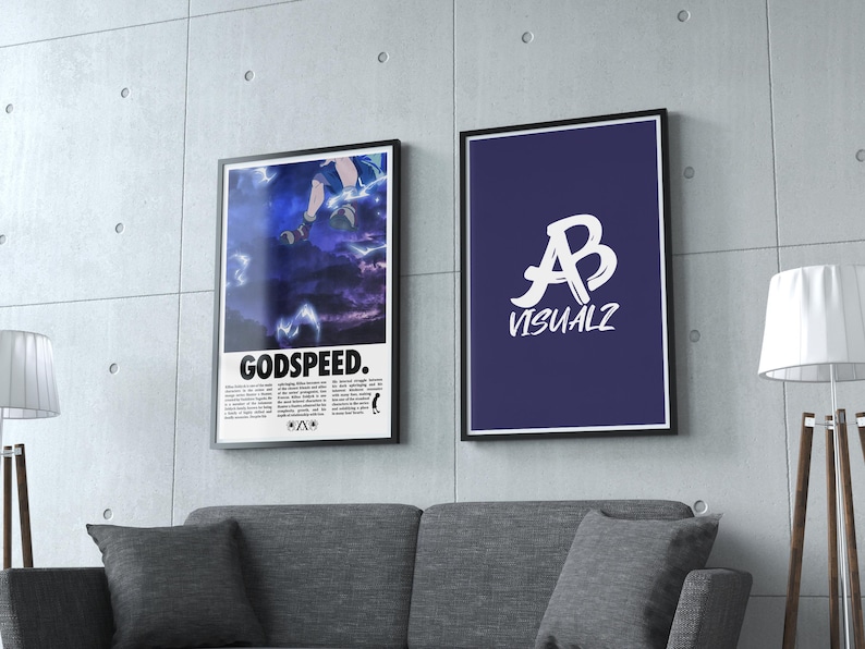 Killua ‘godspeed’ - Vintage Nike Poster, Digital Poster Download ...