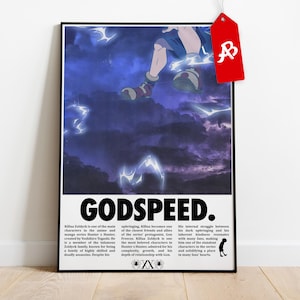 Killua ‘godspeed’ - Vintage Nike Poster, Digital Poster Download ...