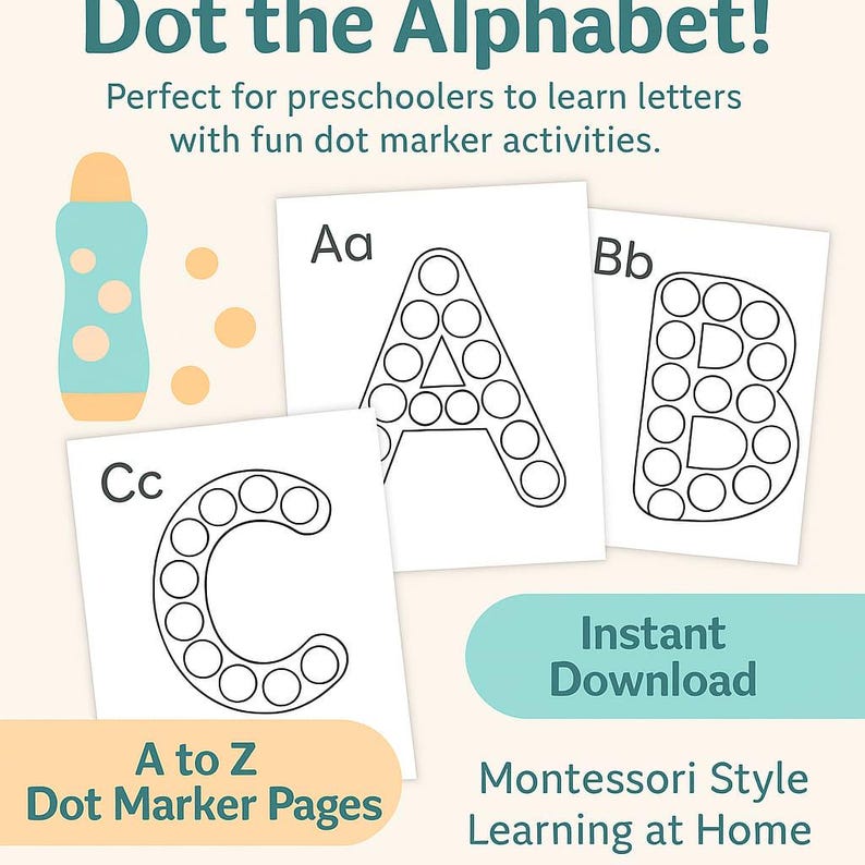 Alphabet Dot Marker Printable A to Z Activity for Kids - Etsy