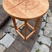 Solid Cherry End Table With Engraved Compass - Etsy