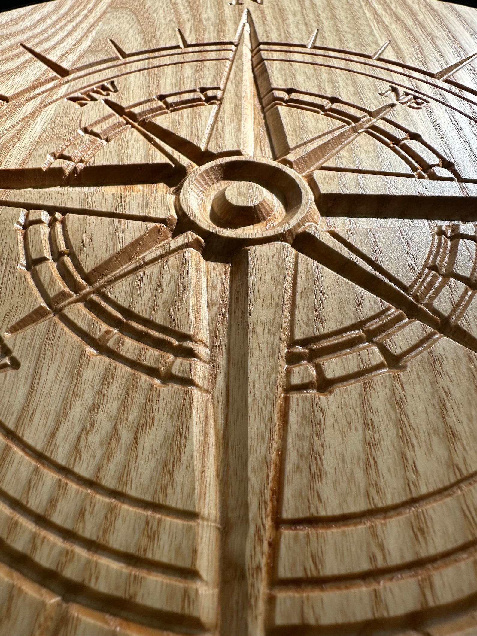 Custom Engraved Nautical Compass End Table - Etsy
