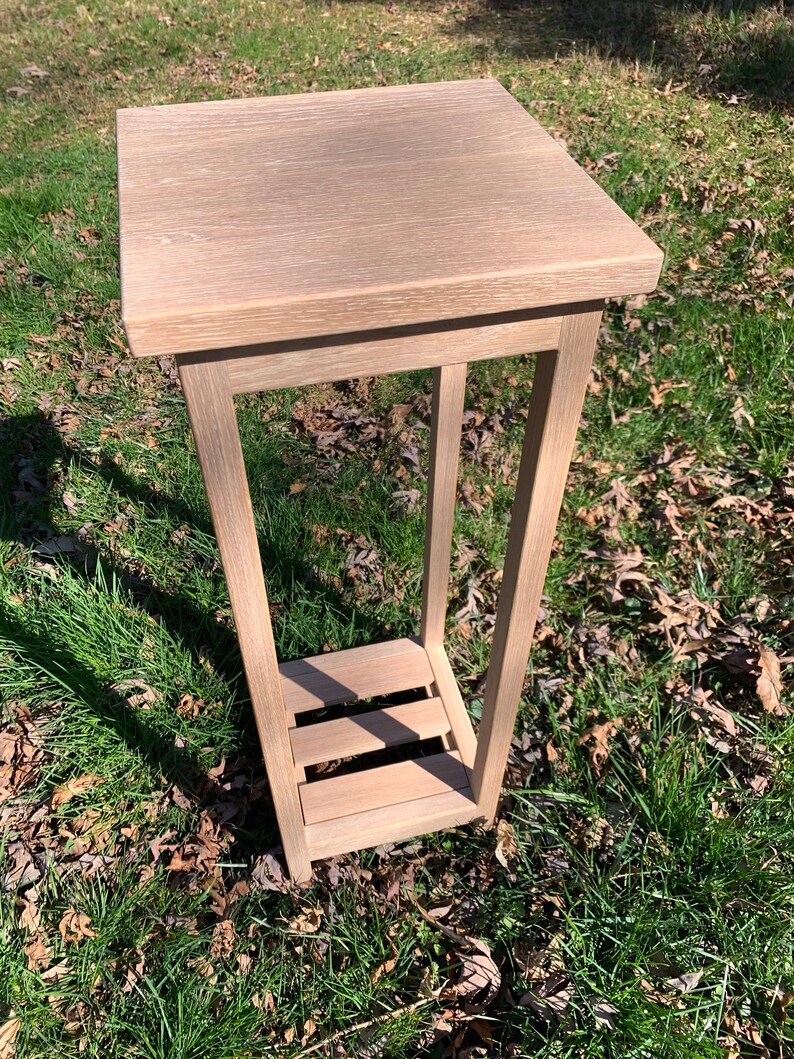 Solid White Oak Plant Stand/accent Table - Etsy