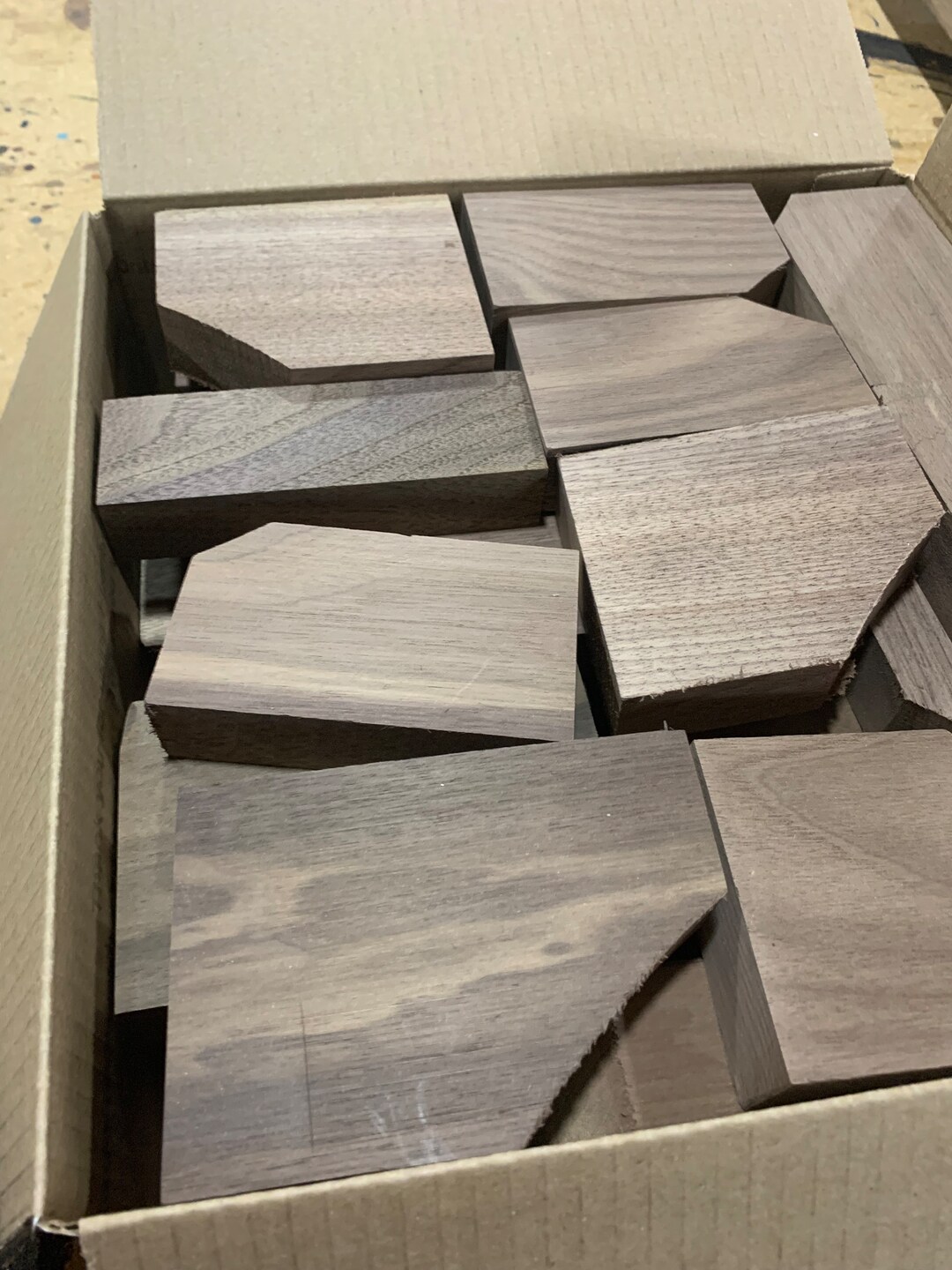 Wood Blanks Walnut | Box of off Cuts | Wood for Crafts - Etsy