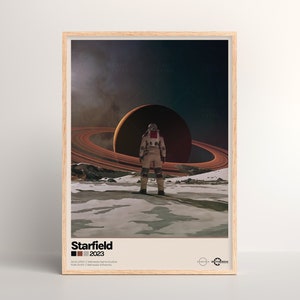 Starfield Poster Light & Dark Mode Minimalist Physical Print Video Game ...