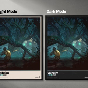 Valheim Poster [ Light & Dark Mode | Minimalist | Physical Print ...