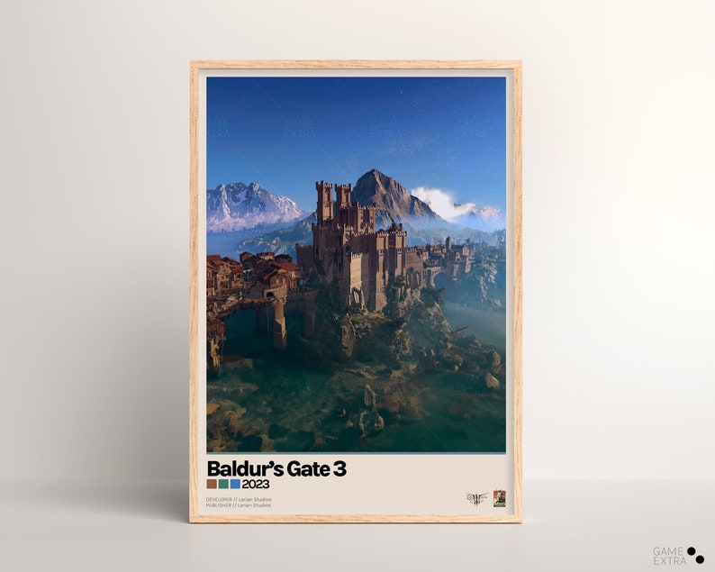 Baldur's Gate 3 Poster Physical Print Game Wall Art - Etsy