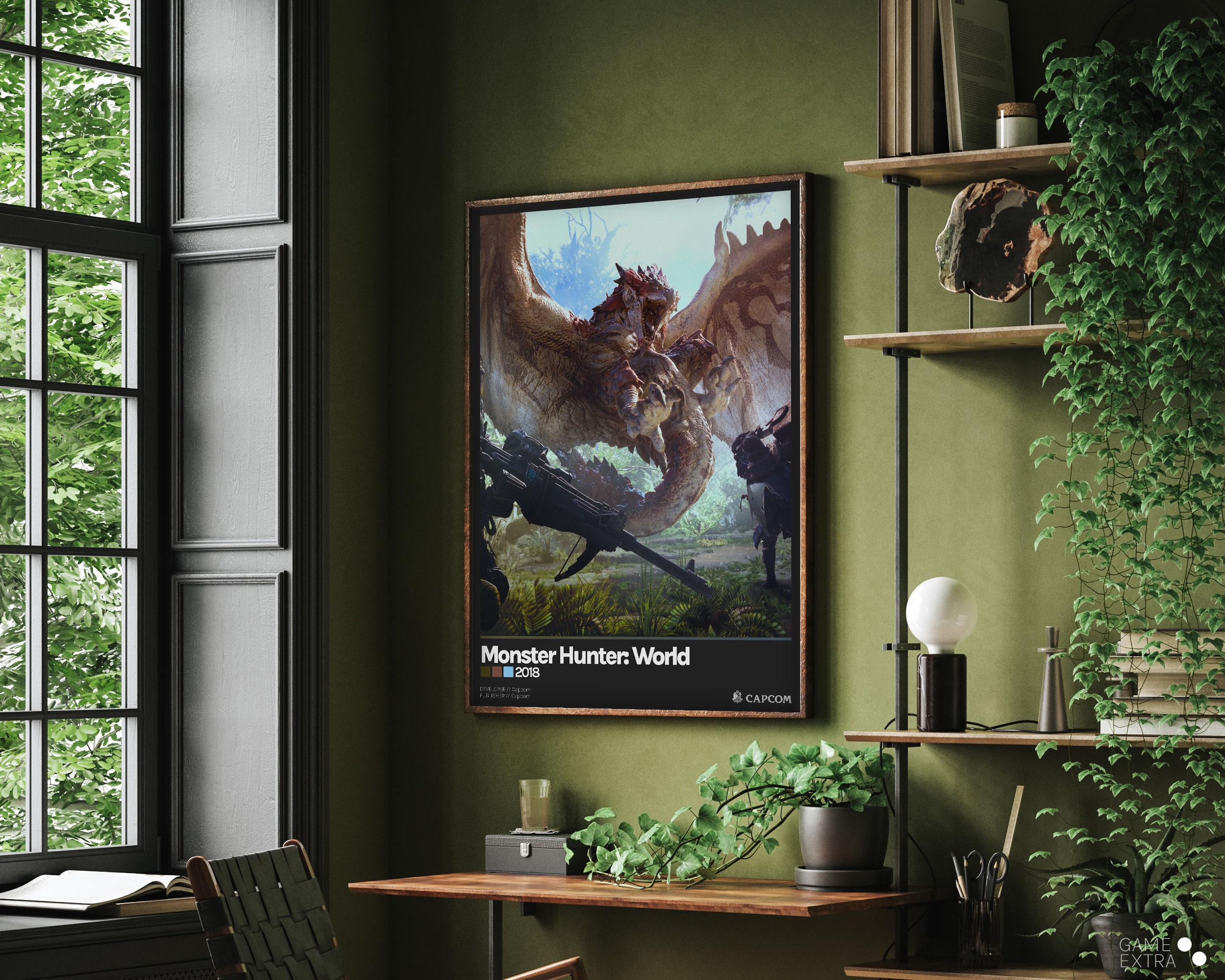 Monster Hunter: World Poster Light & Dark Mode Minimalist Physical ...