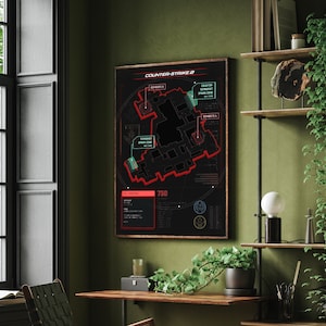 Counter-strike X Inferno Map Poster [ Game Wall Art | Poster Print ...