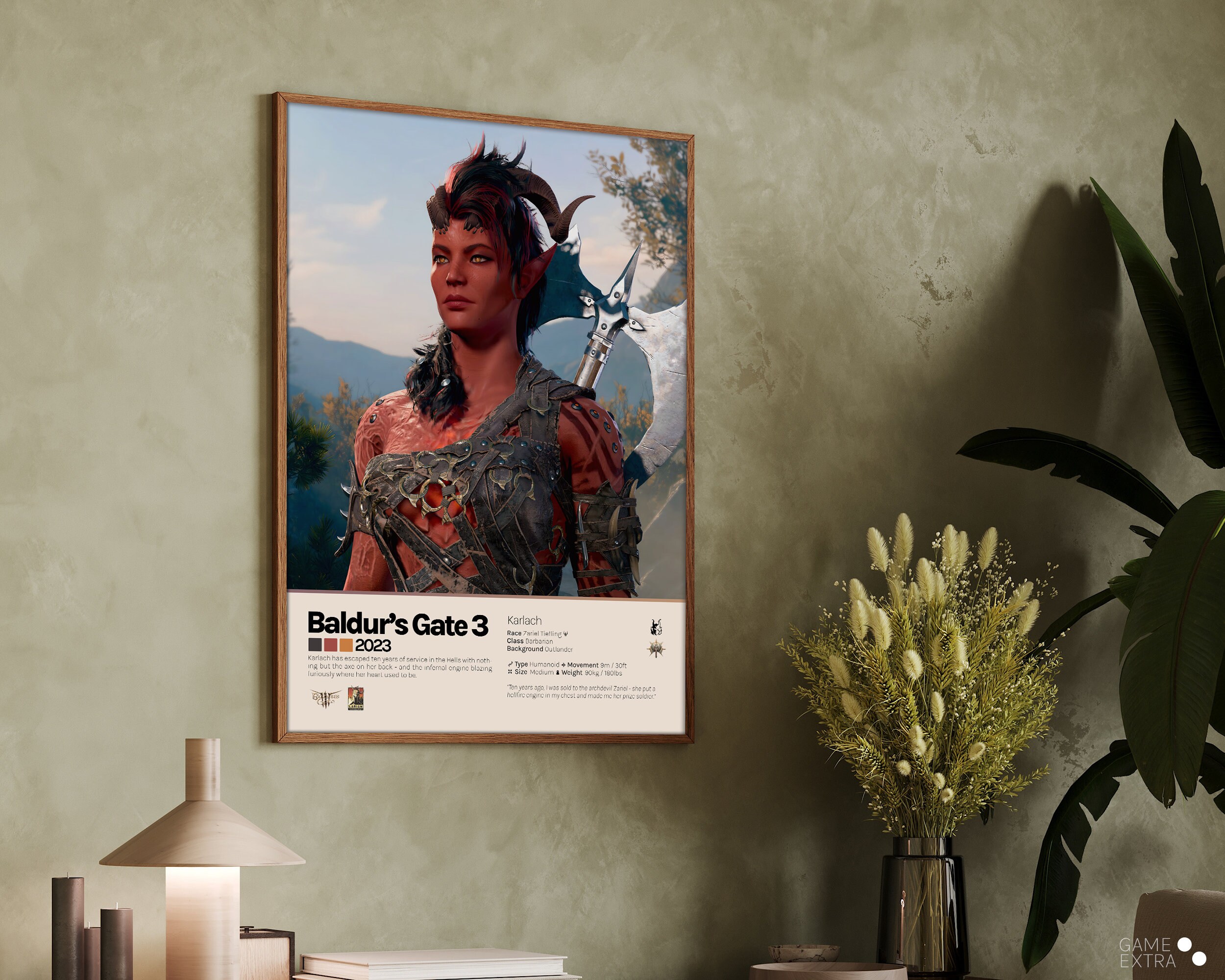 Baldur's Gate 3 Karlach Poster Physical Print Game Wall Art Poster Art ...