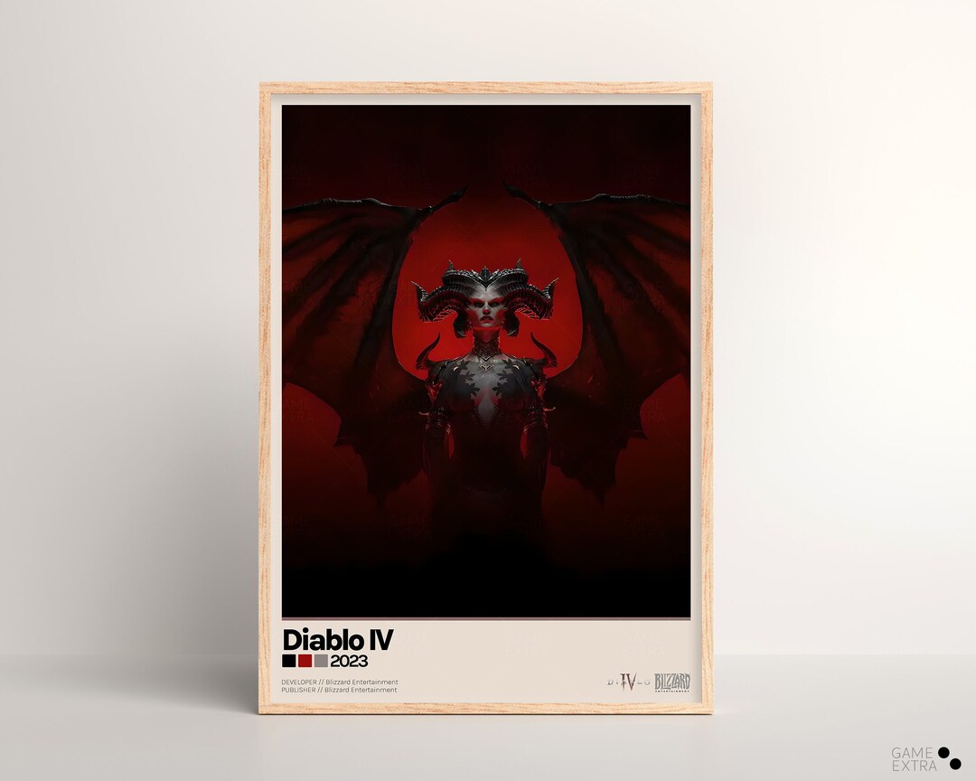 Diablo IV Poster [ Physical Print | Game Wall Art | Poster Print | Art ...