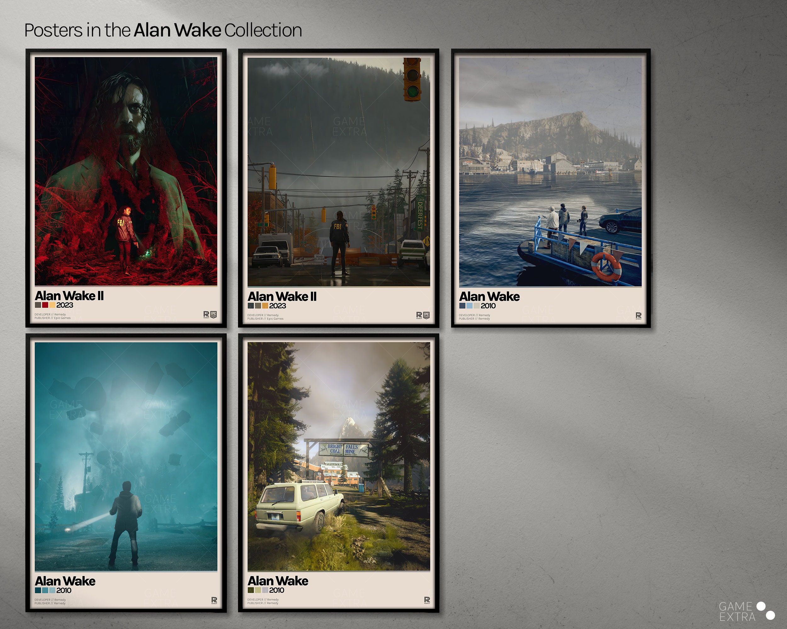Alan Wake Poster Physical Print Game Wall Art Poster Art Print Poster ...