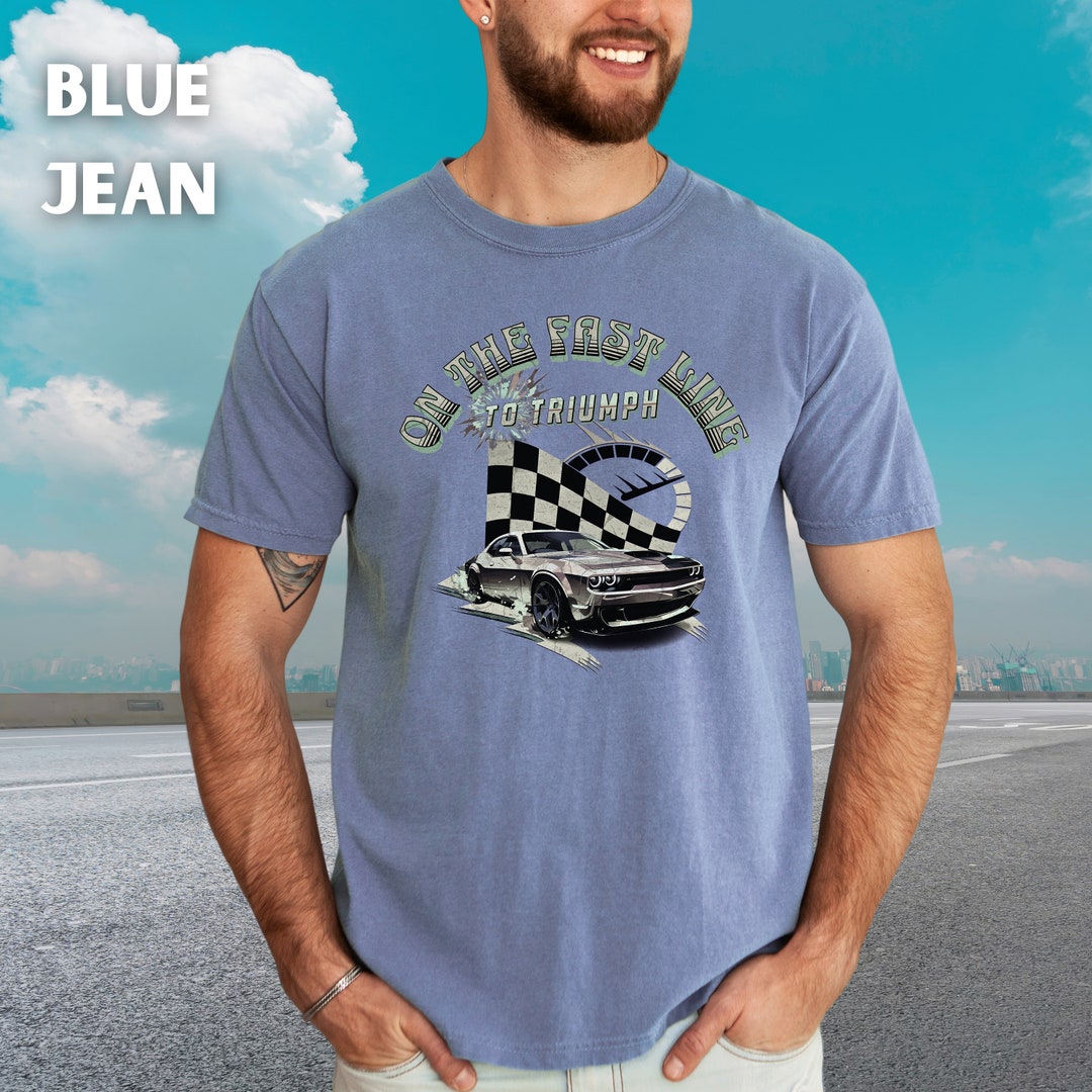 Muscle Car Racing T-shirt | Fast Lane Triumph Tee, Garment-dyed Cotton ...