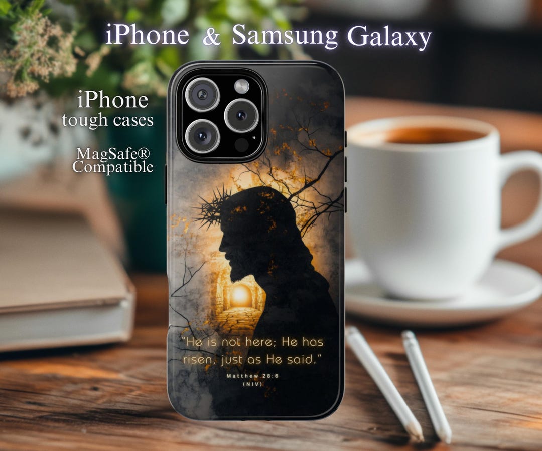 He Has Risen Phone Case, Christian Easter Design, iPhone & Samsung - Etsy