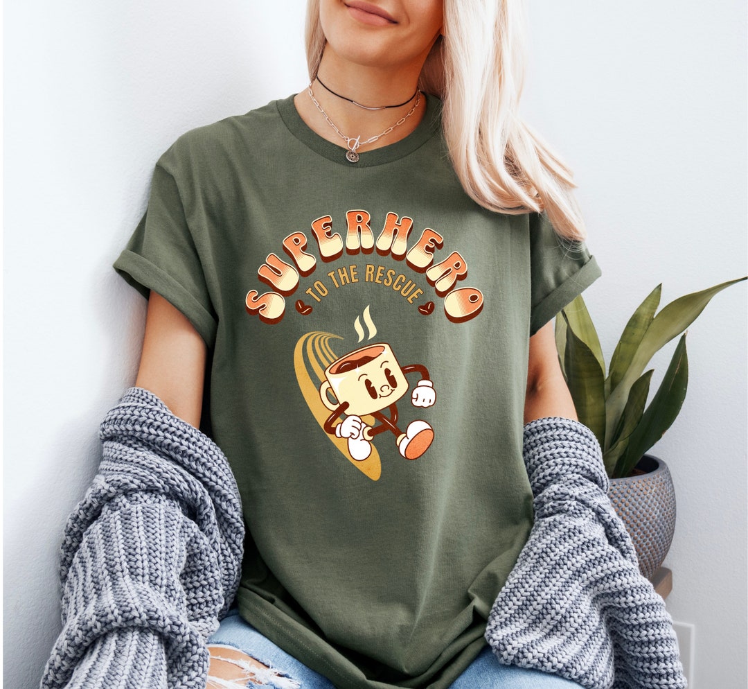 Funny Coffee Superhero Unisex Tee: Coffee Lover Gift - Etsy