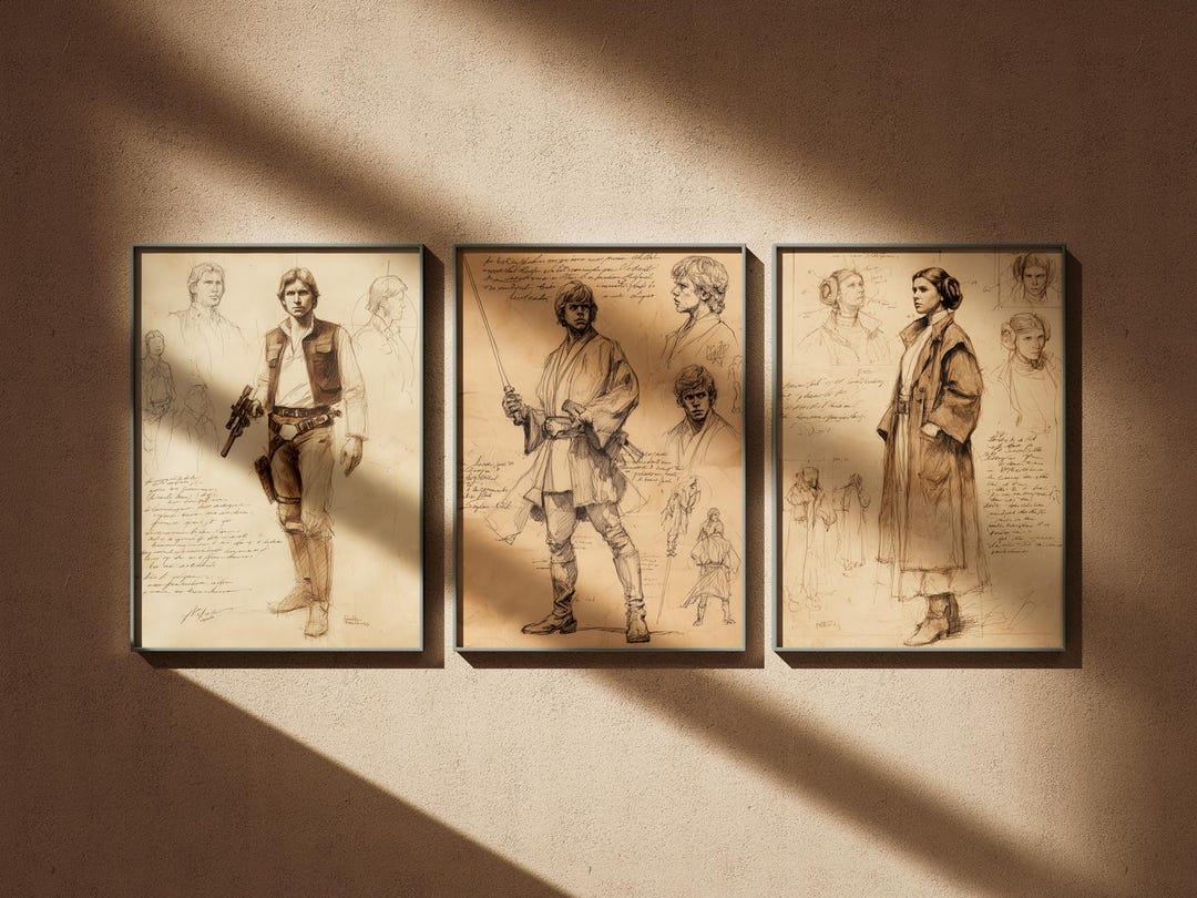 Da Vinci Sci-fi Warrior Art Print: Renaissance Character Sketches ...