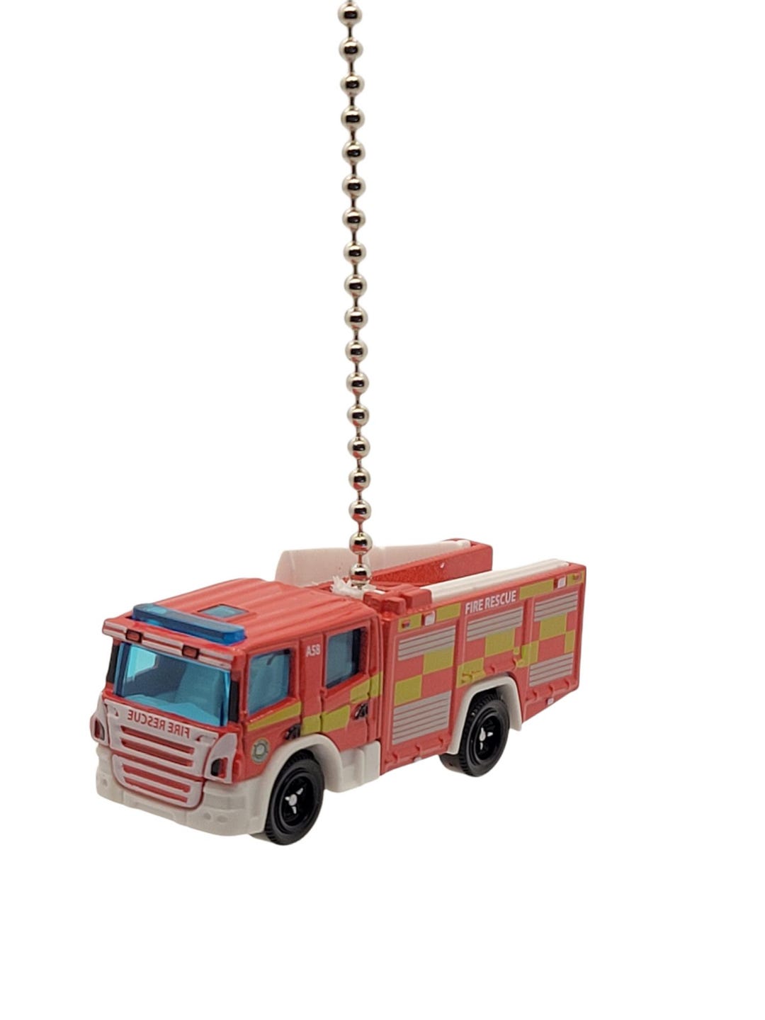 Scania P 360 Red White Fire Truck Ceiling Fan Light Chain Pull Ornament ...