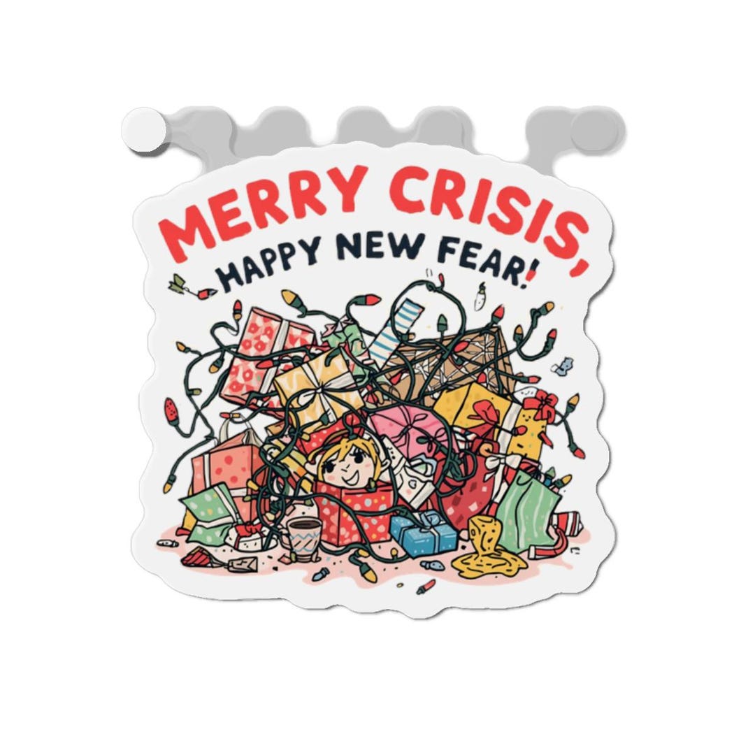 Merry Crisis Happy New Fear Die-cut Magnet - Etsy