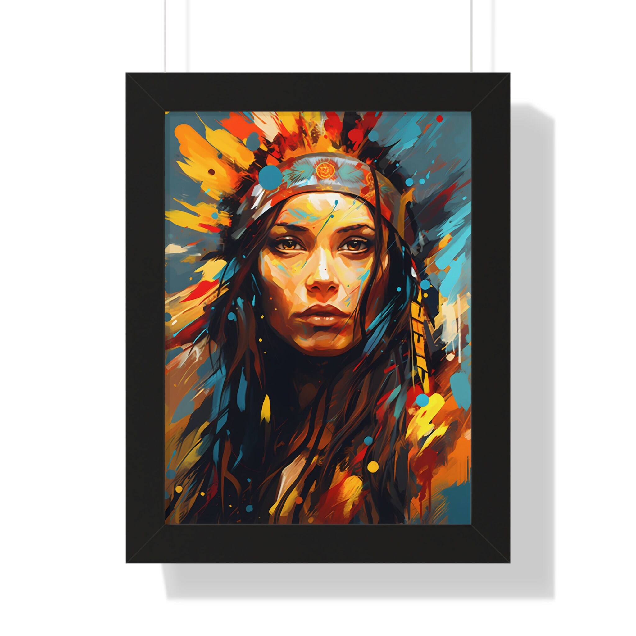 Native American Painting American Indian Tribe Wall Art, Native ...