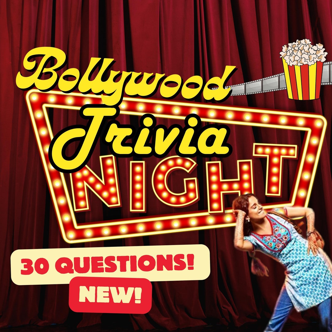Bollywood Trivia! Printable, Digital, Google Slides, Bollywood Poster ...