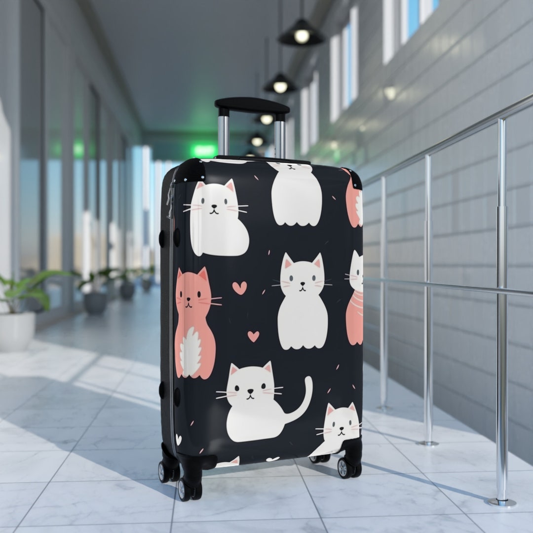 Carry-on Luggage Cat Suitcase Hard Shell Luggage Luggage - Etsy