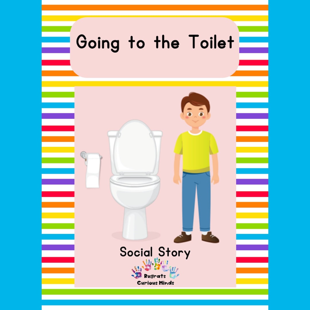 Going to the Toilet Social Story for Boys Visual Checklist - Etsy