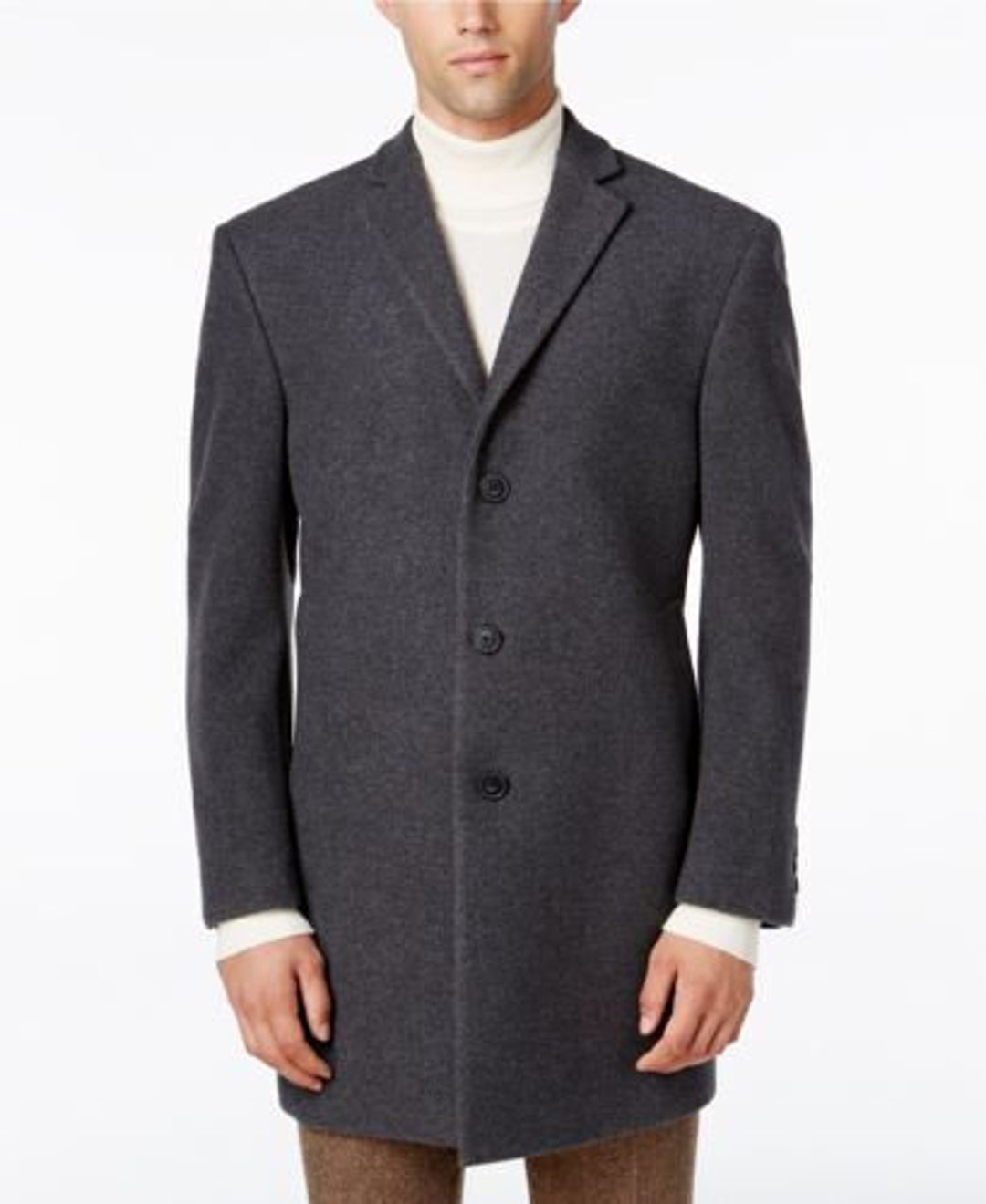 Men's Wool Double Breasted Pea Coat Jacket Military Grey - Etsy