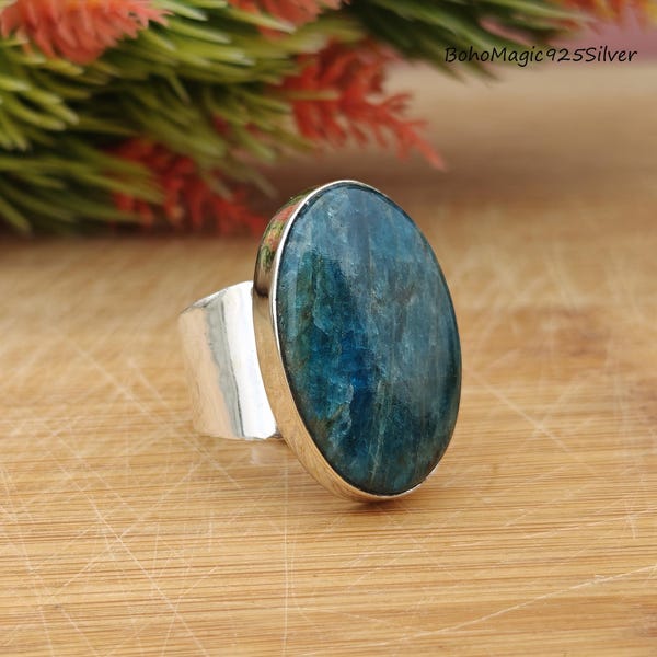 Blue Apatite Ring - Etsy