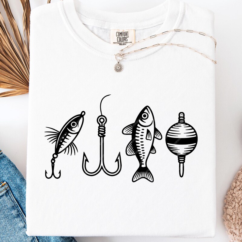 Catching Fish Svg - Etsy