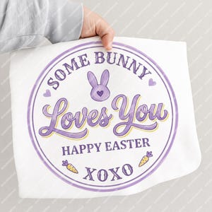 Some Bunny Loves You PNG Retro Easter Sublimation Design, Cute Rabbit ...