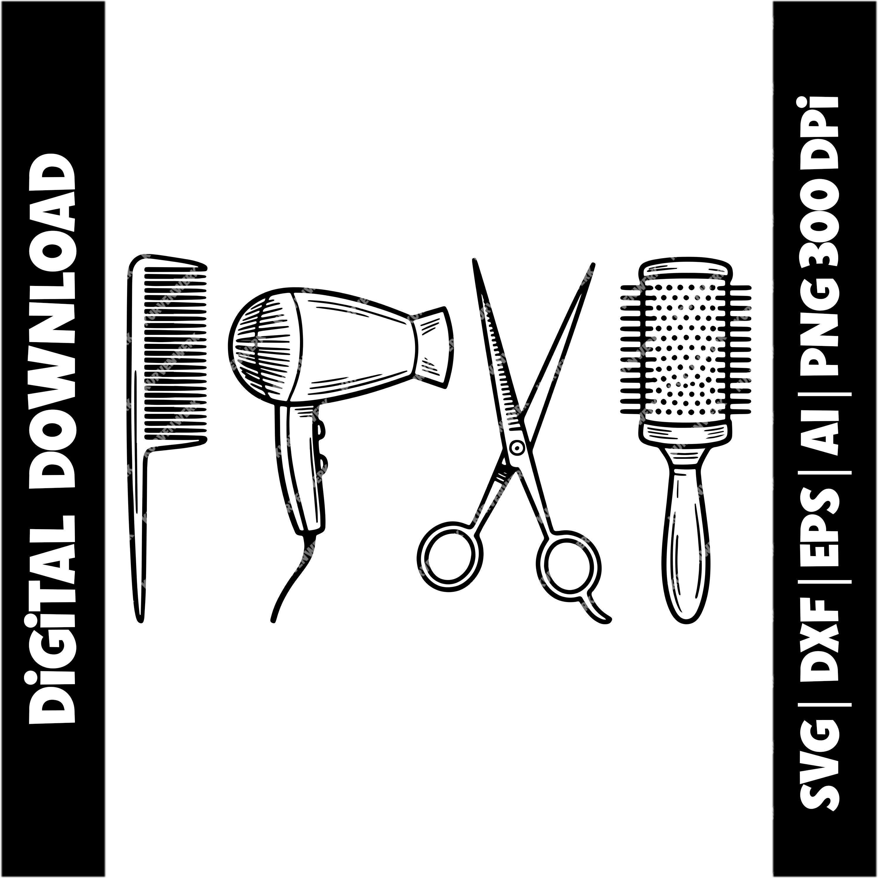 Hairstylist Svg, Hair Dresser Doodles Svg, Hair Svg, Hairapist Svg ...